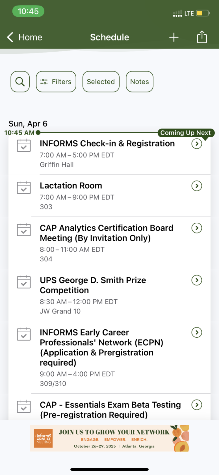 Download the INFORMS App - 2025 INFORMS Analytics+ Conference
